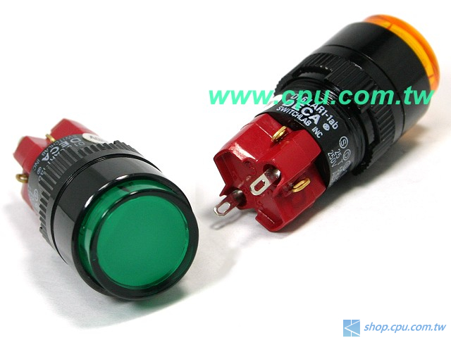 D16LMR1-1ABHY (AD16LMR1-1NR) 黃色圓形16φ6V 1ab無段帶燈 | 廣華電子