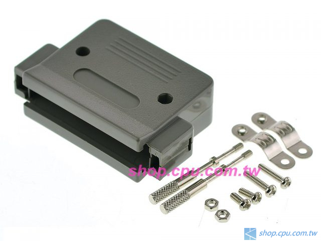 D37K-L (QH00D37) D型37P 膠殼外蓋(附長螺絲)-適用雙排37P、三排62P | 廣華電子