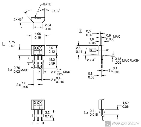 SS495A SS495A1 霍爾傳感IC TO-92 (標準型) | 廣華電子