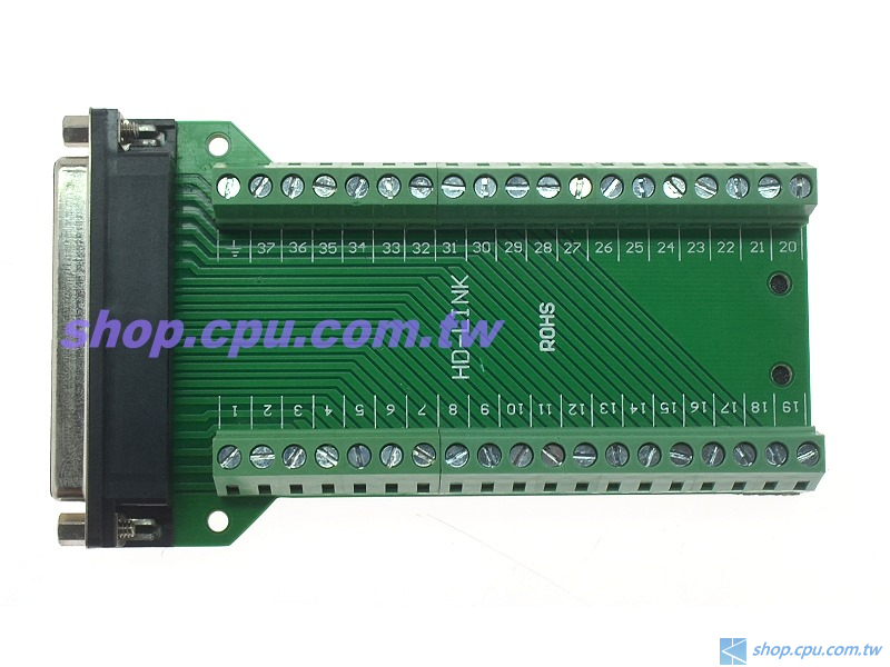 DB-37FT 母DB37P免焊式D型連接器 | 廣華電子