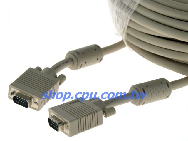 HD15PP+CORE-30M (ARB1511519033000) VGA(3+6) 15P公對公雙頭+雙邊Core訊號線30M | 廣華電子