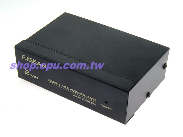 VGA-2502A (VGA250-2) 1對2 250Mhz VGA同步分配器 | 廣華電子