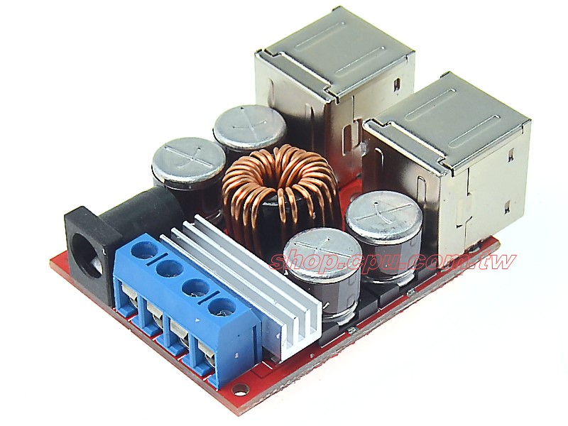 QS-1205CBUM-8A DC8~35V轉USB 4埠5V降壓模組 | 廣華電子